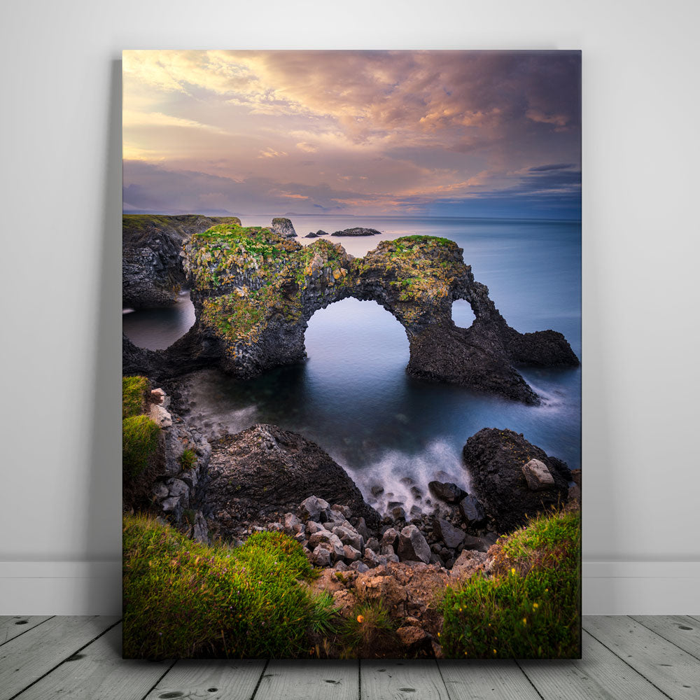 Amazing Rock Formation - Iceland Sunset – TheGOATWallArt