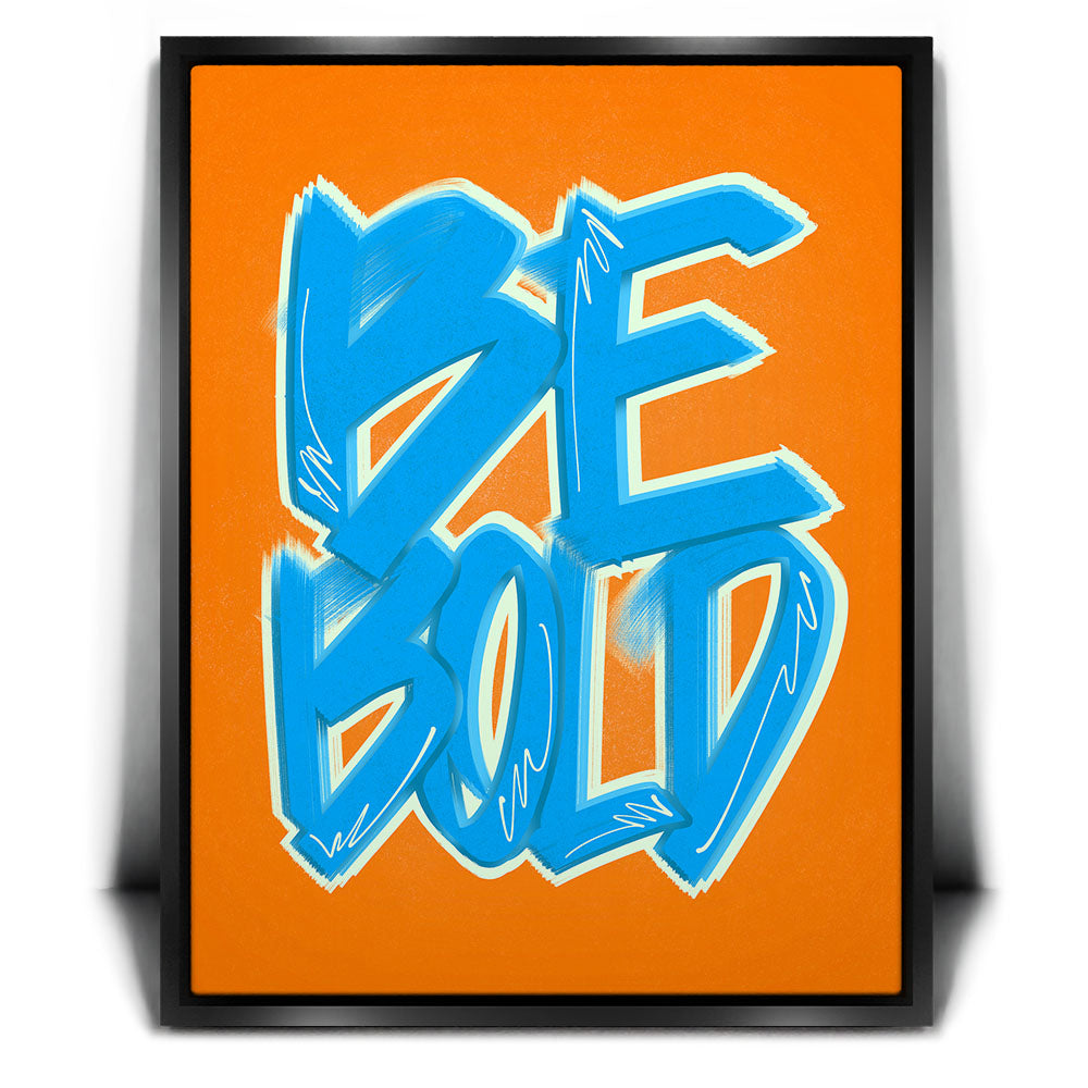 Be Bold - Electric Blue - Calligraphy – TheGOATWallArt