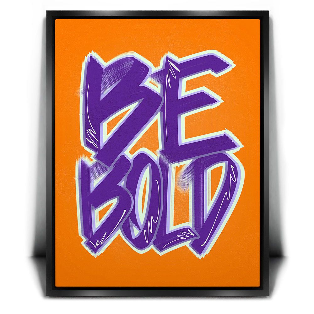 Be Bold - Purple - Calligraphy – TheGOATWallArt
