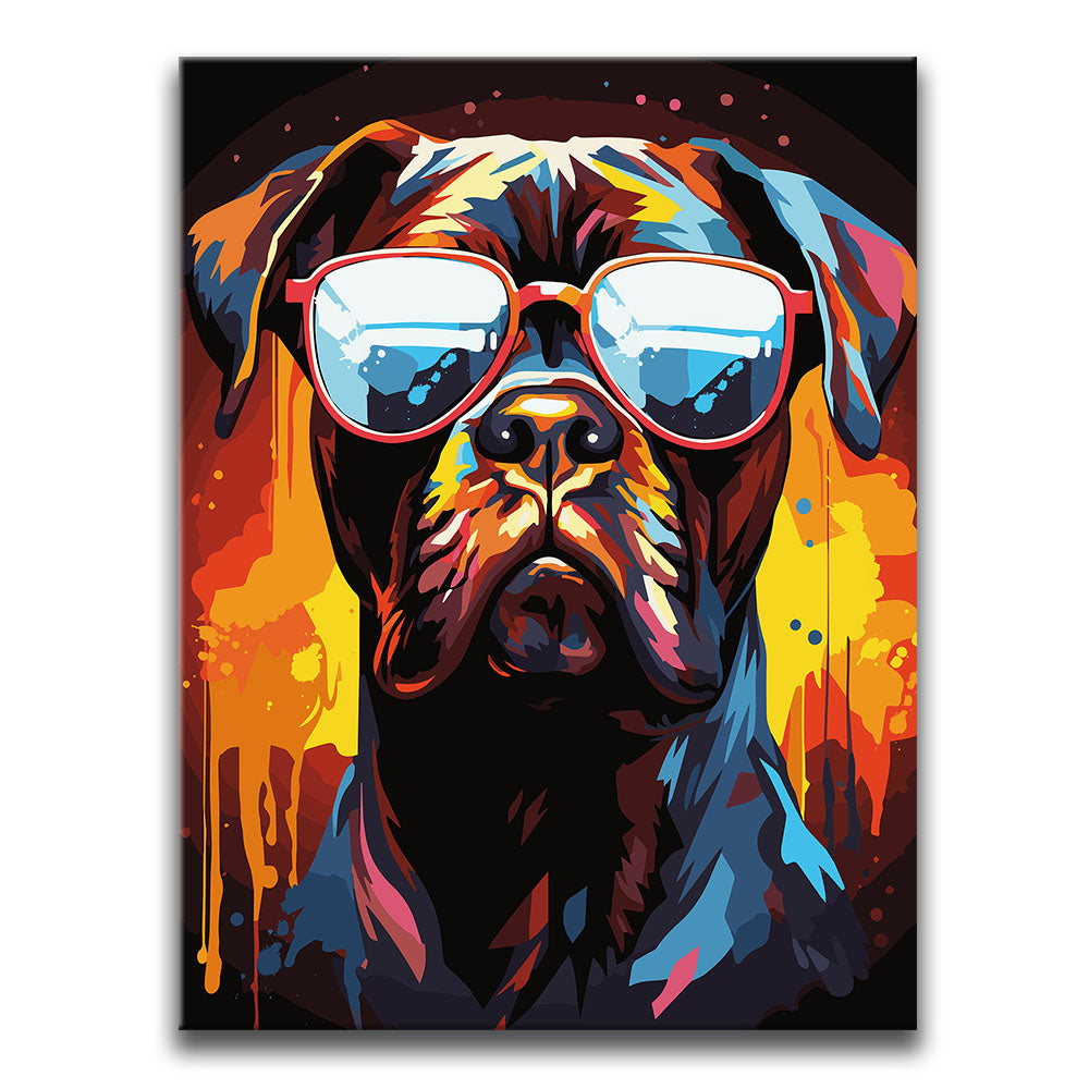 Boxer Rockstar – TheGOATWallArt