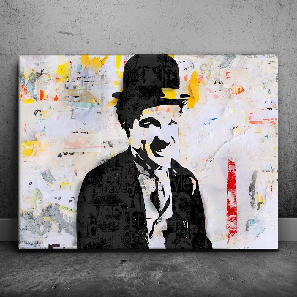 Charlie Chaplin Stencil II | TheGOATWallArt
