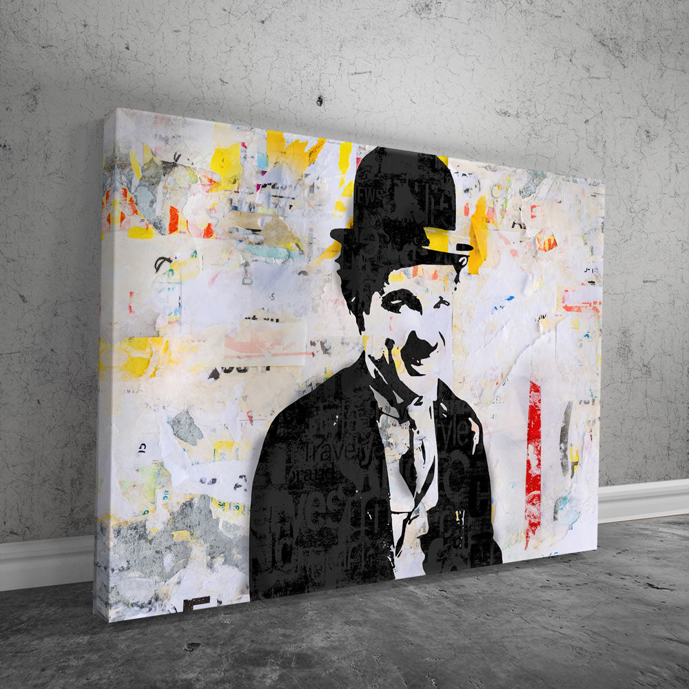 Charlie Chaplin Stencil II | TheGOATWallArt