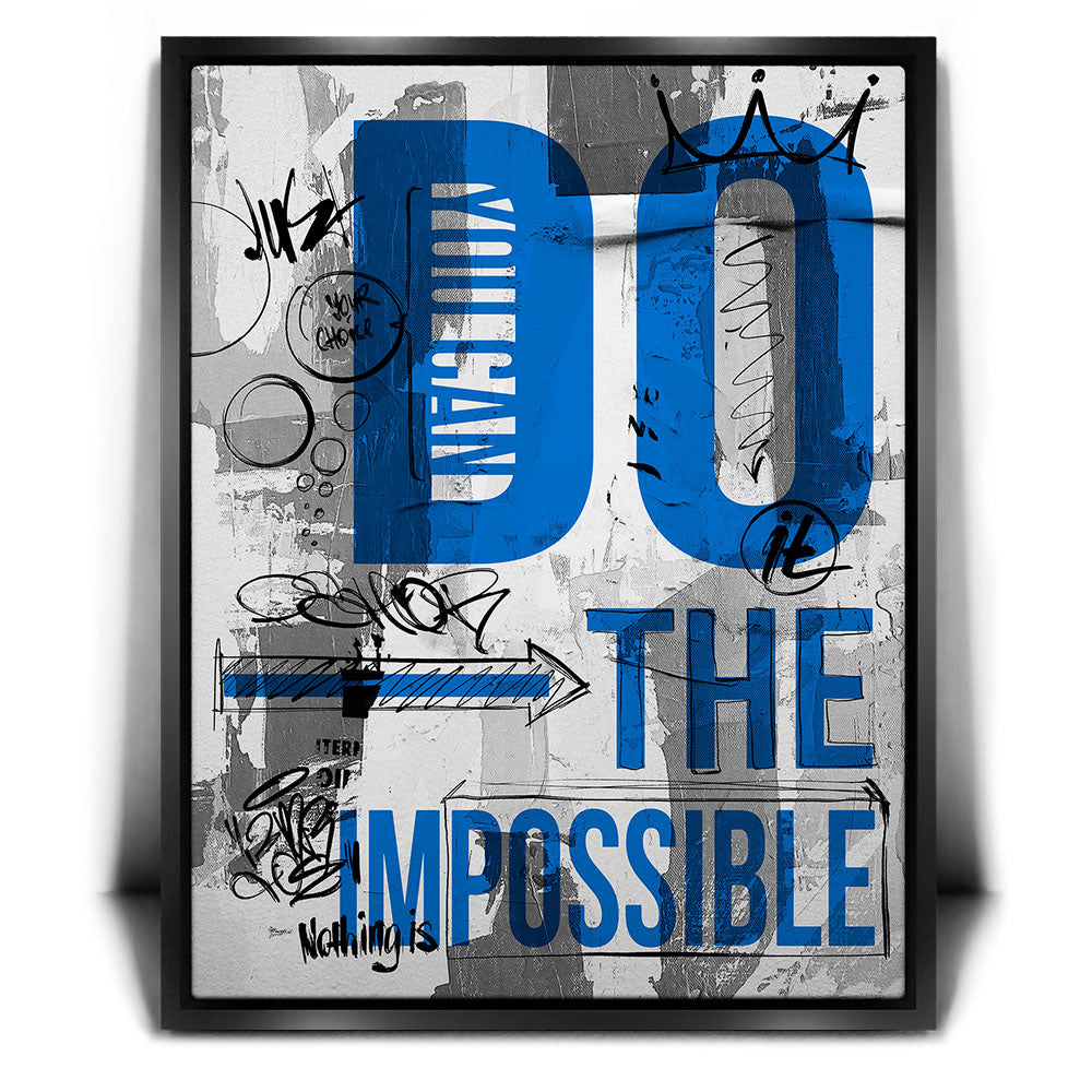 Do The Impossible - Blue - Sketch – TheGOATWallArt