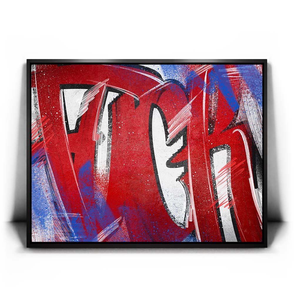 F-ck - Graffiti - Red – TheGOATWallArt