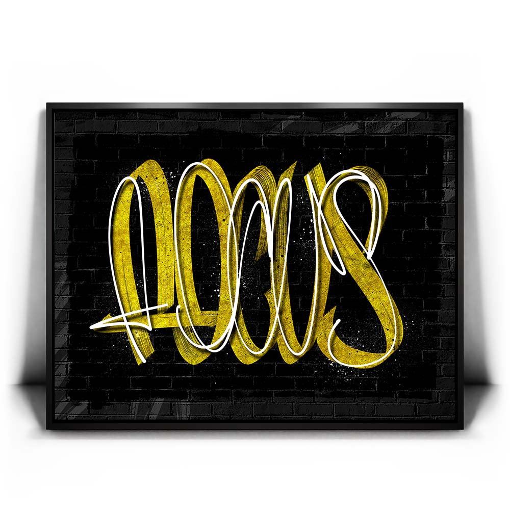 Focus - Calligraphy - Gold – TheGOATWallArt