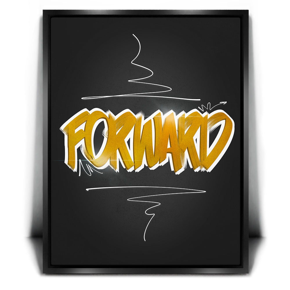 Forward - Dark - Calligraphy I – TheGOATWallArt
