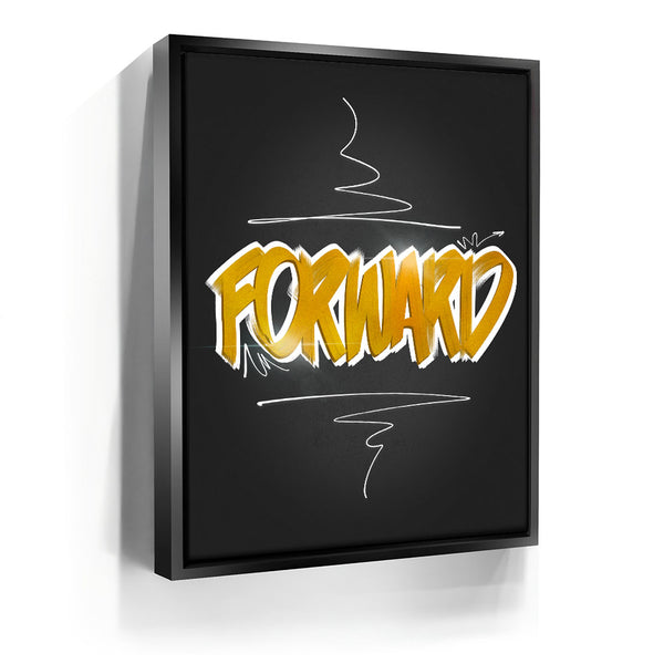 Forward - Dark - Calligraphy I - TheGOATWallArt