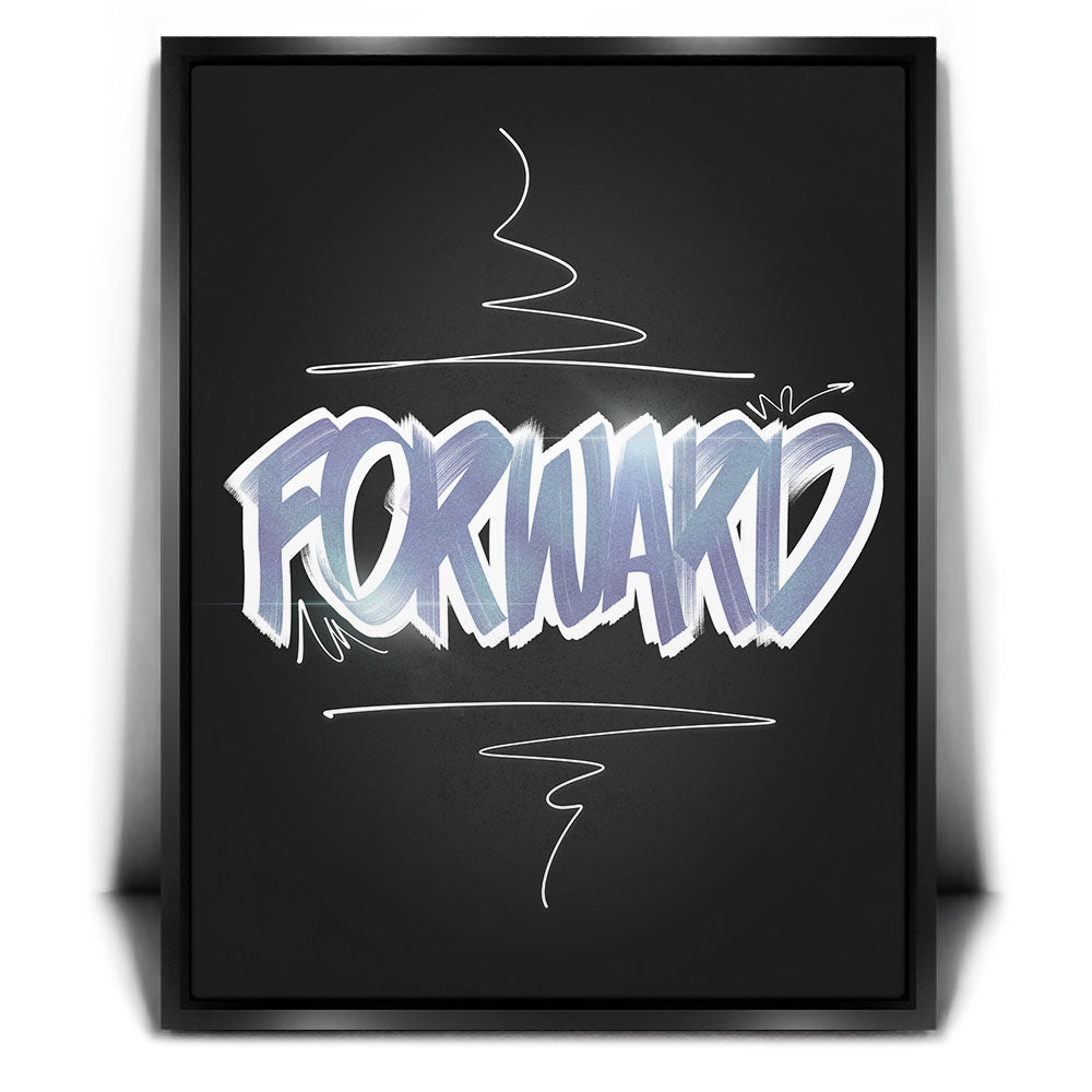 Forward - Dark - Calligraphy II – TheGOATWallArt