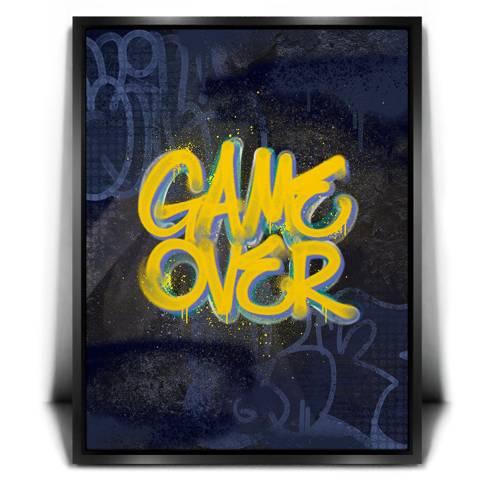Game Over - Graffiti - Space Invaders Style – TheGOATWallArt