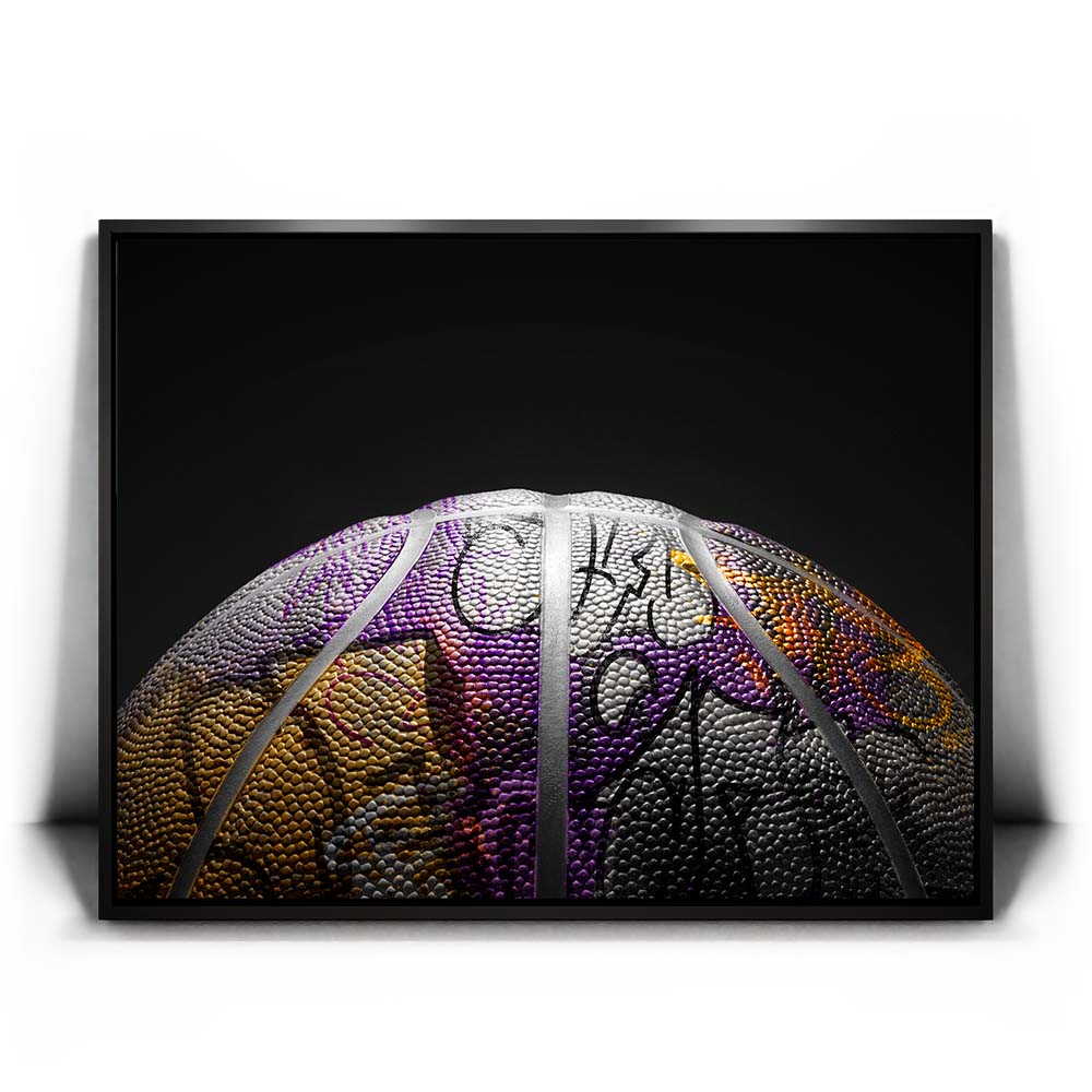 Graffiti Basketball - Lakers Colors – TheGOATWallArt