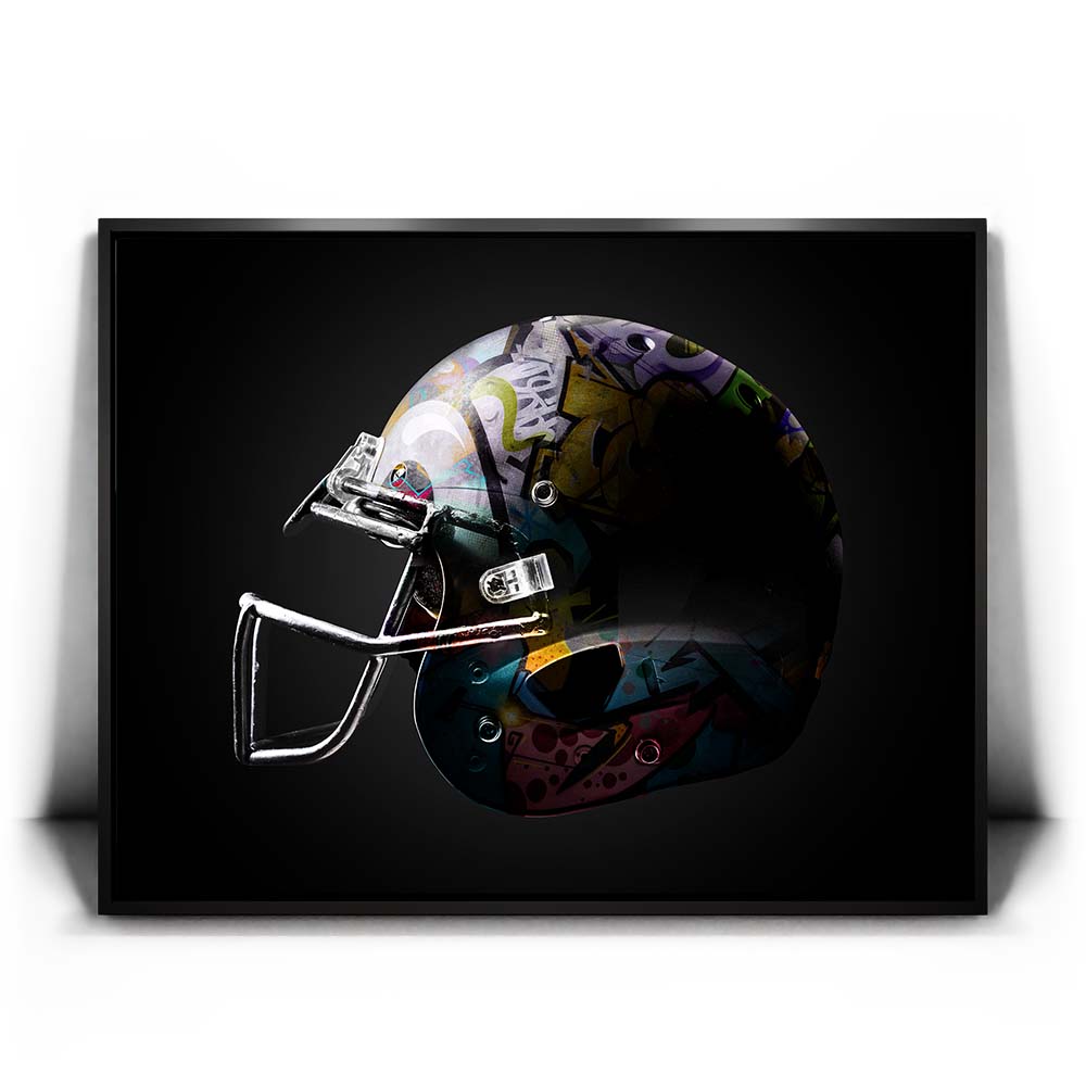 Graffiti Football Helmet – TheGOATWallArt