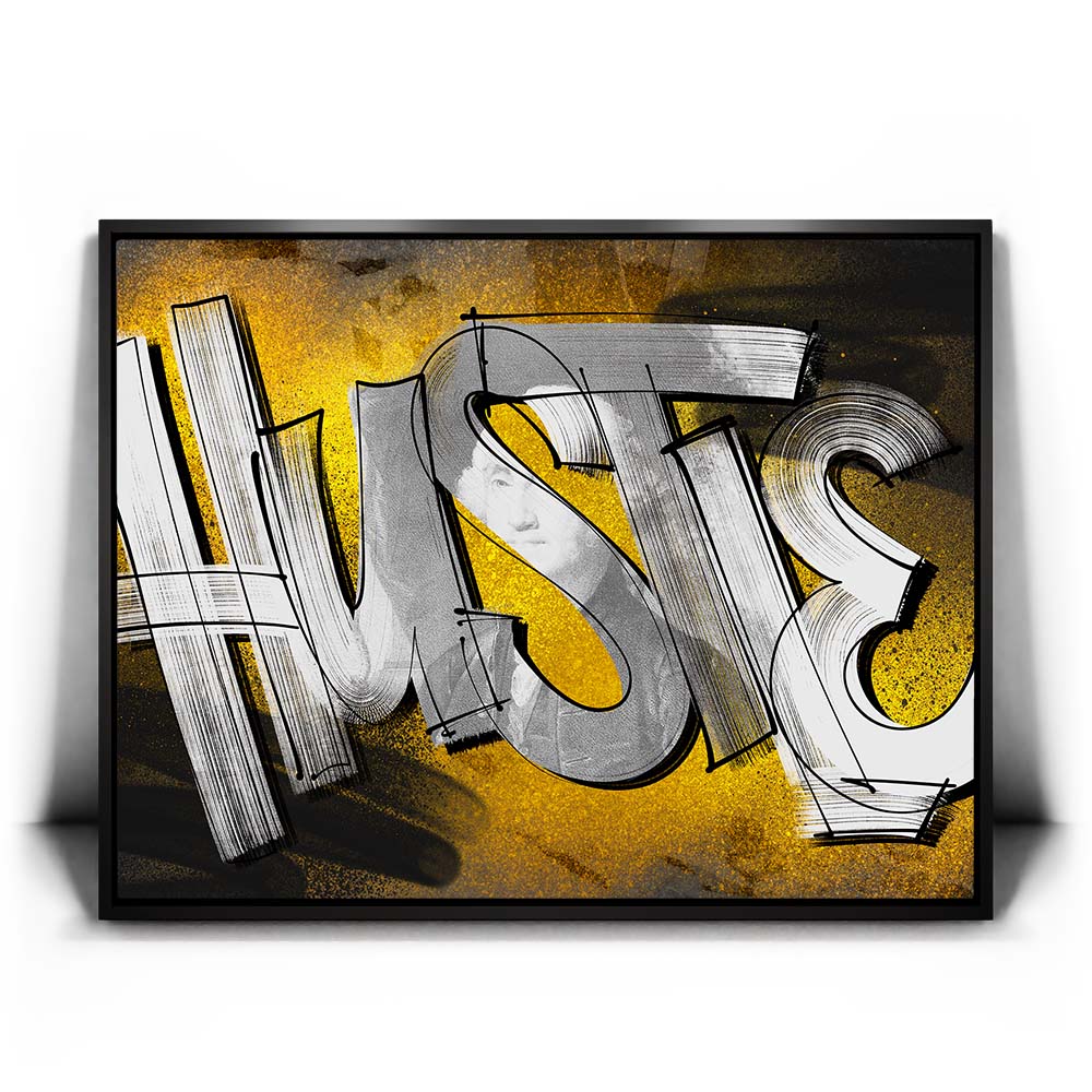 Hustle - Calligraphy – TheGOATWallArt