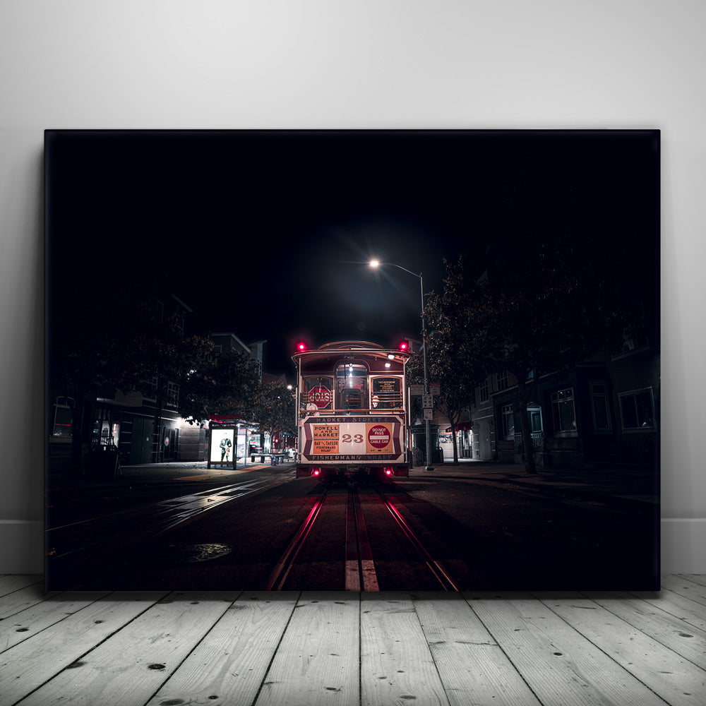 Midnight Cable Car – TheGOATWallArt