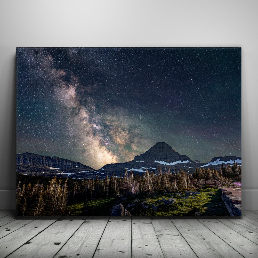 Milky Way Majesty over Glacier National Park – TheGOATWallArt