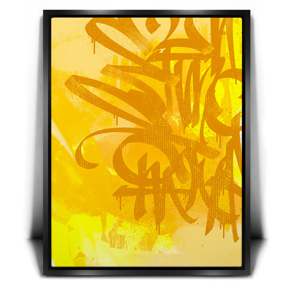 Pineapple Yellow - Calligraphy – TheGOATWallArt