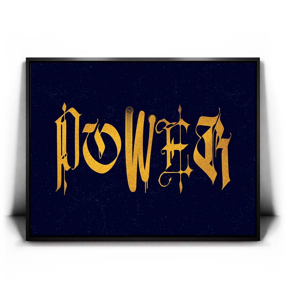 Power - Typography – TheGOATWallArt