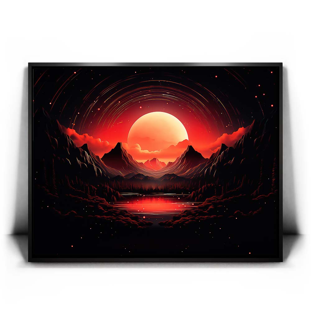 Red Retrowave – TheGOATWallArt