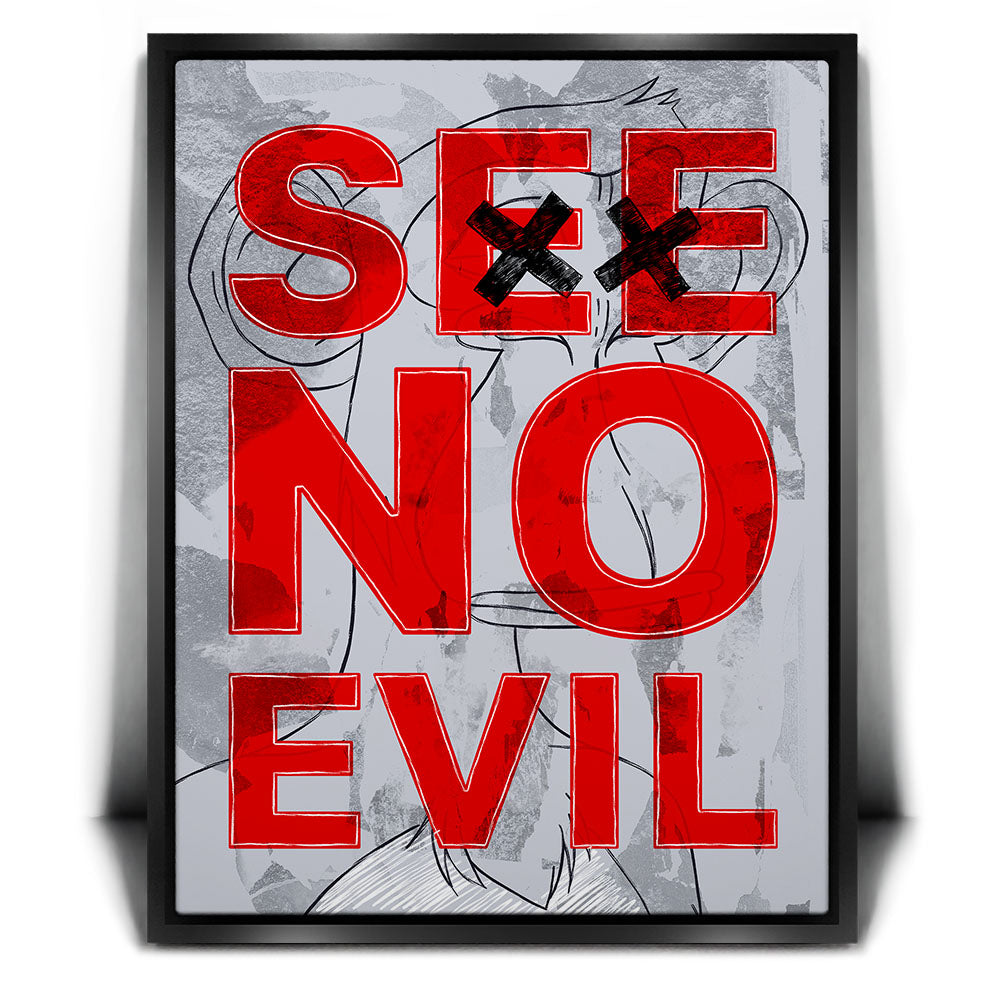 See No Evil - Sketch – TheGOATWallArt