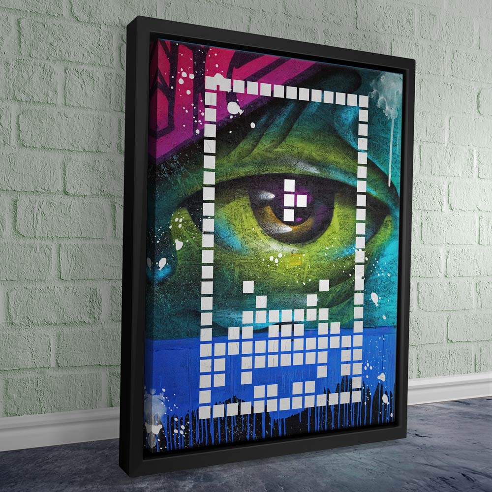 Tetris Invader Watchful Eye | TheGOATWallArt