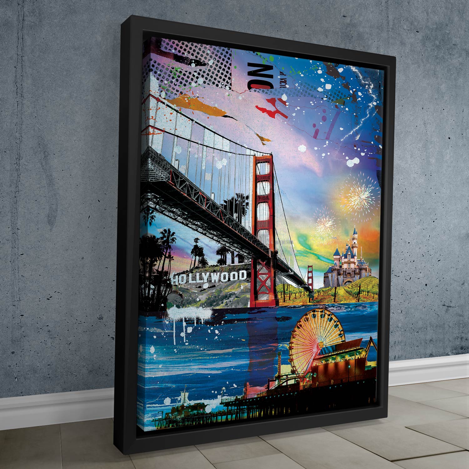 California Collage | TheGOATWallArt