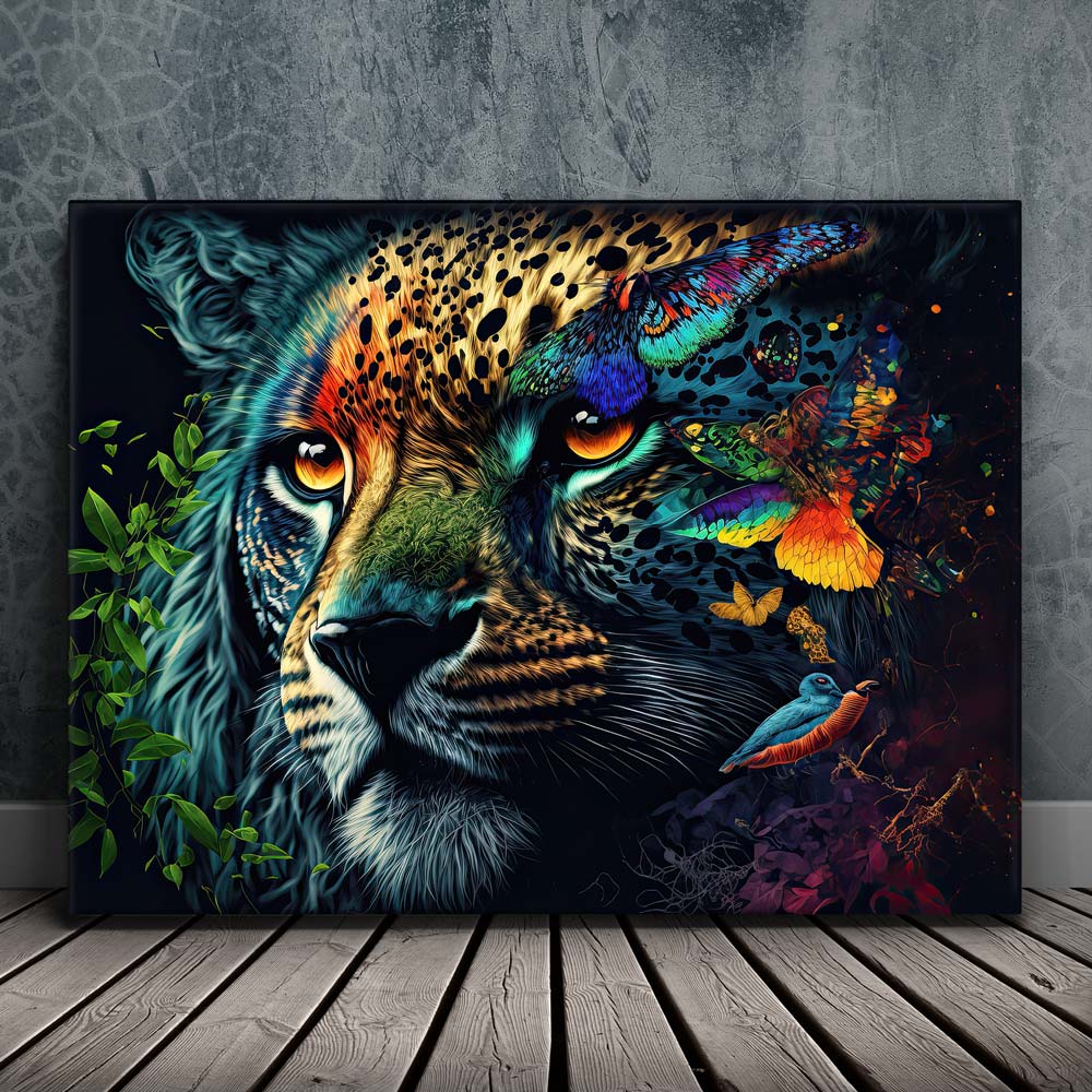 Colorful Leopard – TheGOATWallArt