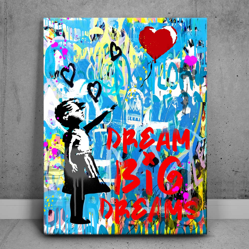 Dream Big Dreams - Banksy Warhol Mashup – TheGOATWallArt