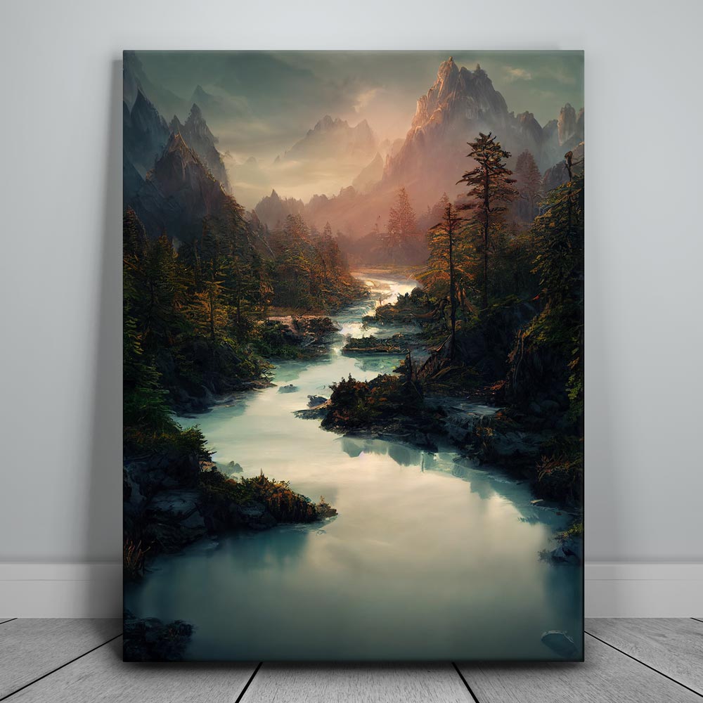 Flowing River IV – TheGOATWallArt